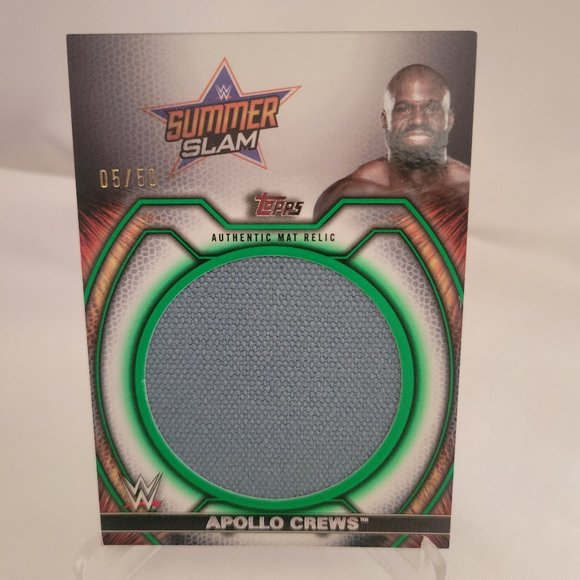 Topps WWE | Accessories | Apollo Crews 22 Topps Wwe Authentic Matt Relic Insert Map 0550 | Poshmark